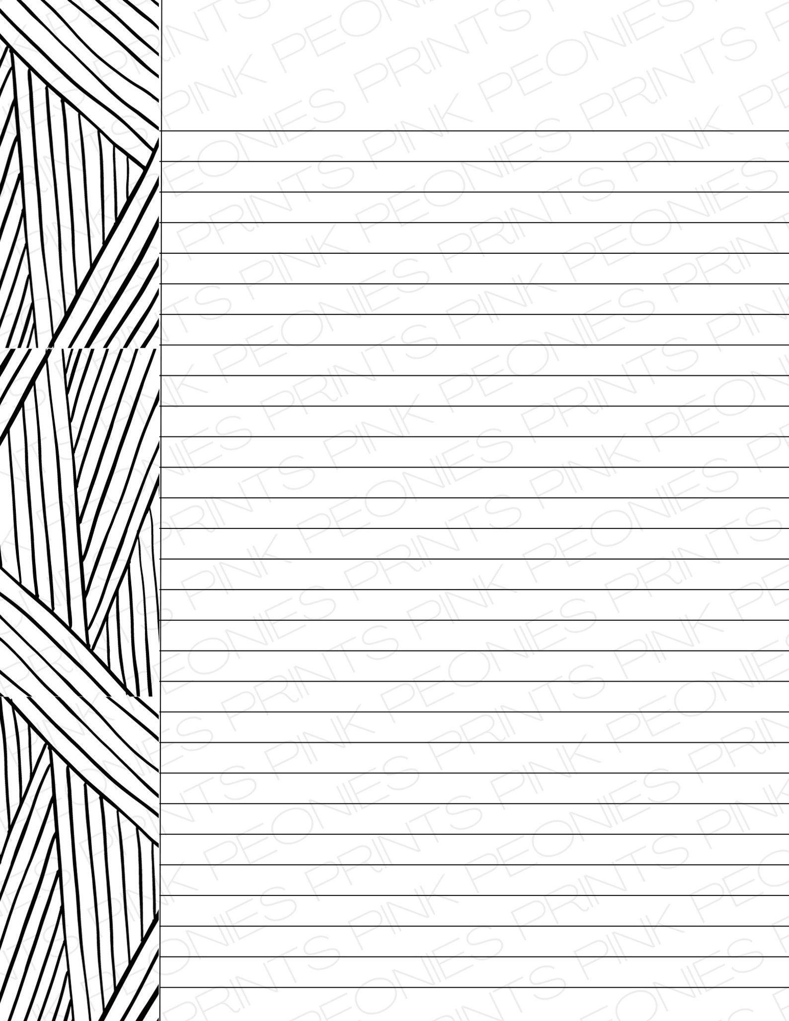 6 Unique Downloadable Note Taking Pages Featuring Coloring Page Margins ...