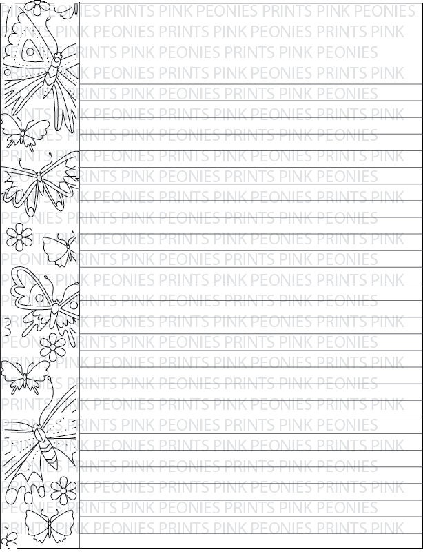 6 Unique Downloadable Note Taking Pages Featuring Coloring Page Margins ...