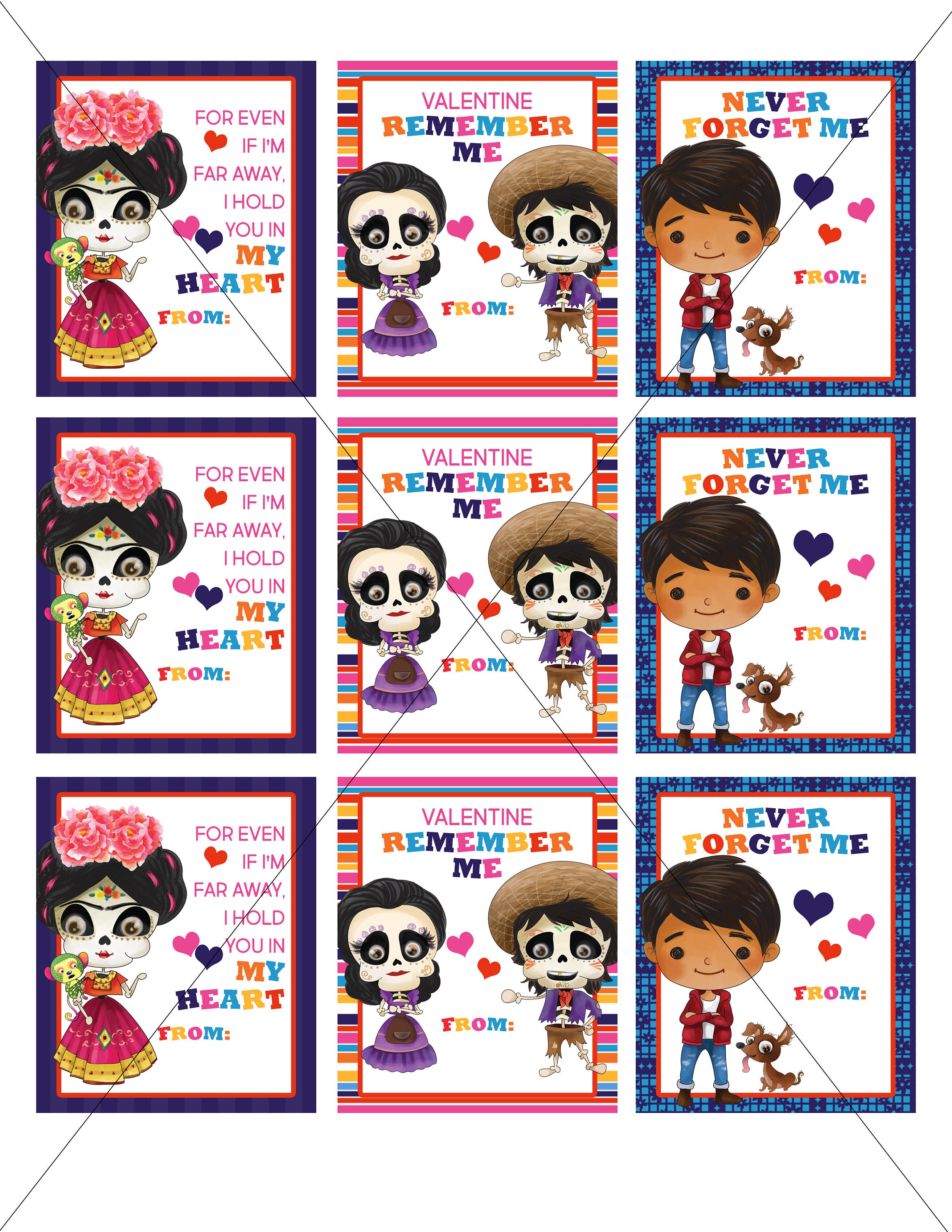 Coco Instant Download Printable Valentines Day Cards, Kids Valentine ...
