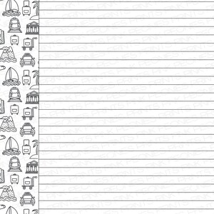 6 Unique Downloadable Travel Themed Note Taking Pages Featuring ...