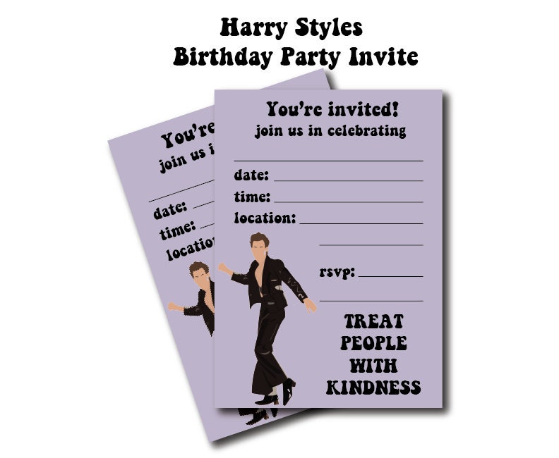 One Direction Birthday Invitation Templates