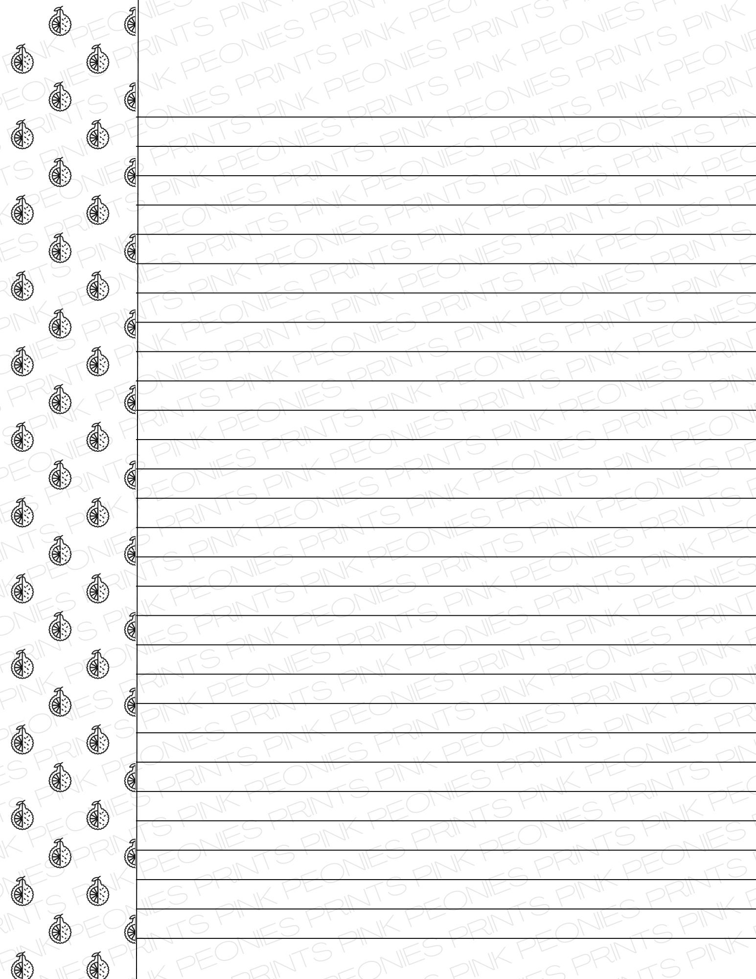 6 Unique Downloadable Citrus Fruit Note Taking Pages Featuring - Etsy