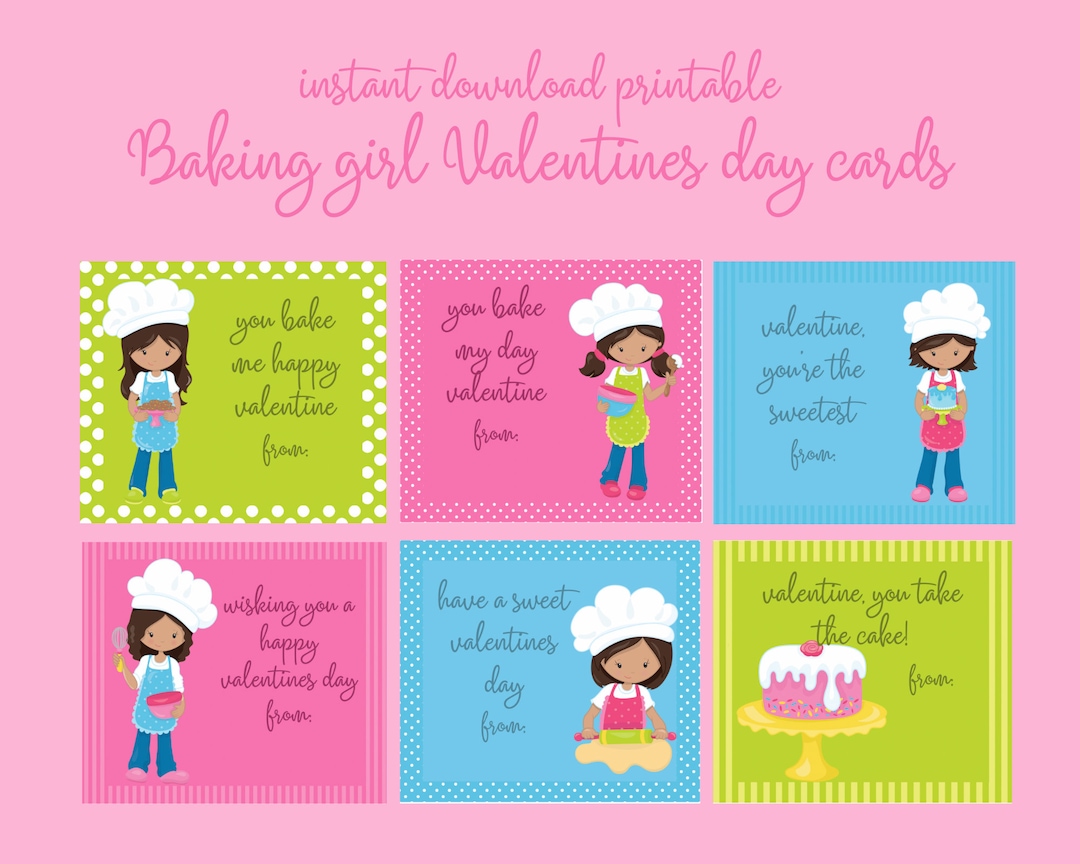 Baking Girl, Cake, Baker, Baking Valenti Instant Download Printable ...