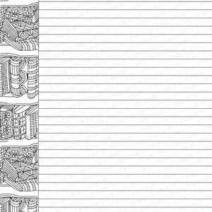 6 Unique Downloadable Books Note Taking Pages Featuring Coloring Page ...