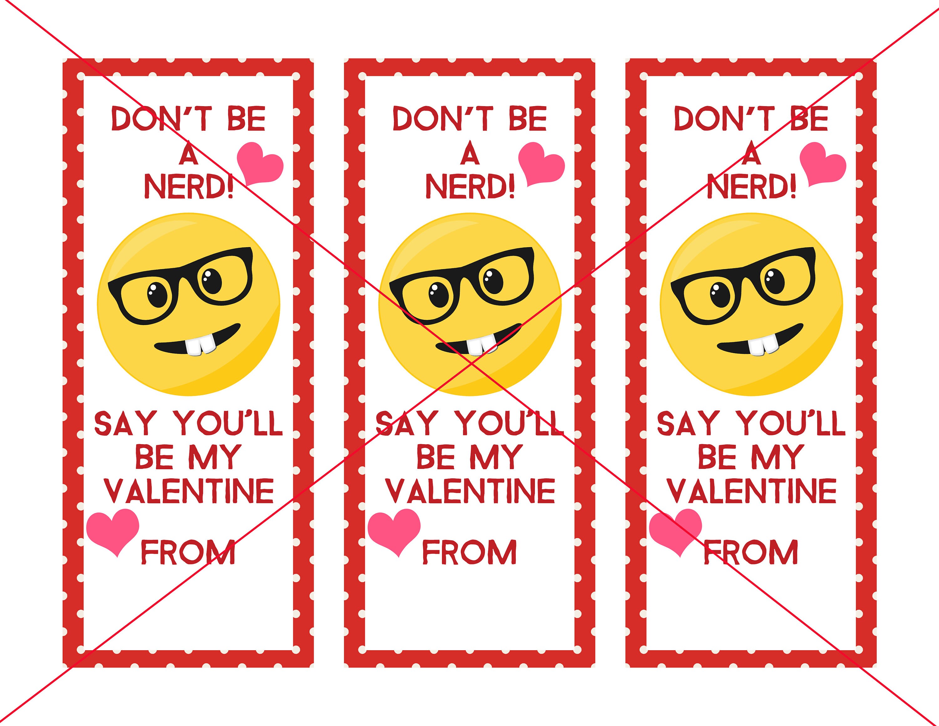 Emoji Instant Download Printable Valentines Day Cards, Kids Valentine ...