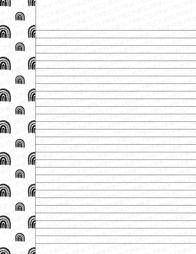 6 Unique Downloadable Rainbow Note Taking Pages Featuring Coloring Page ...