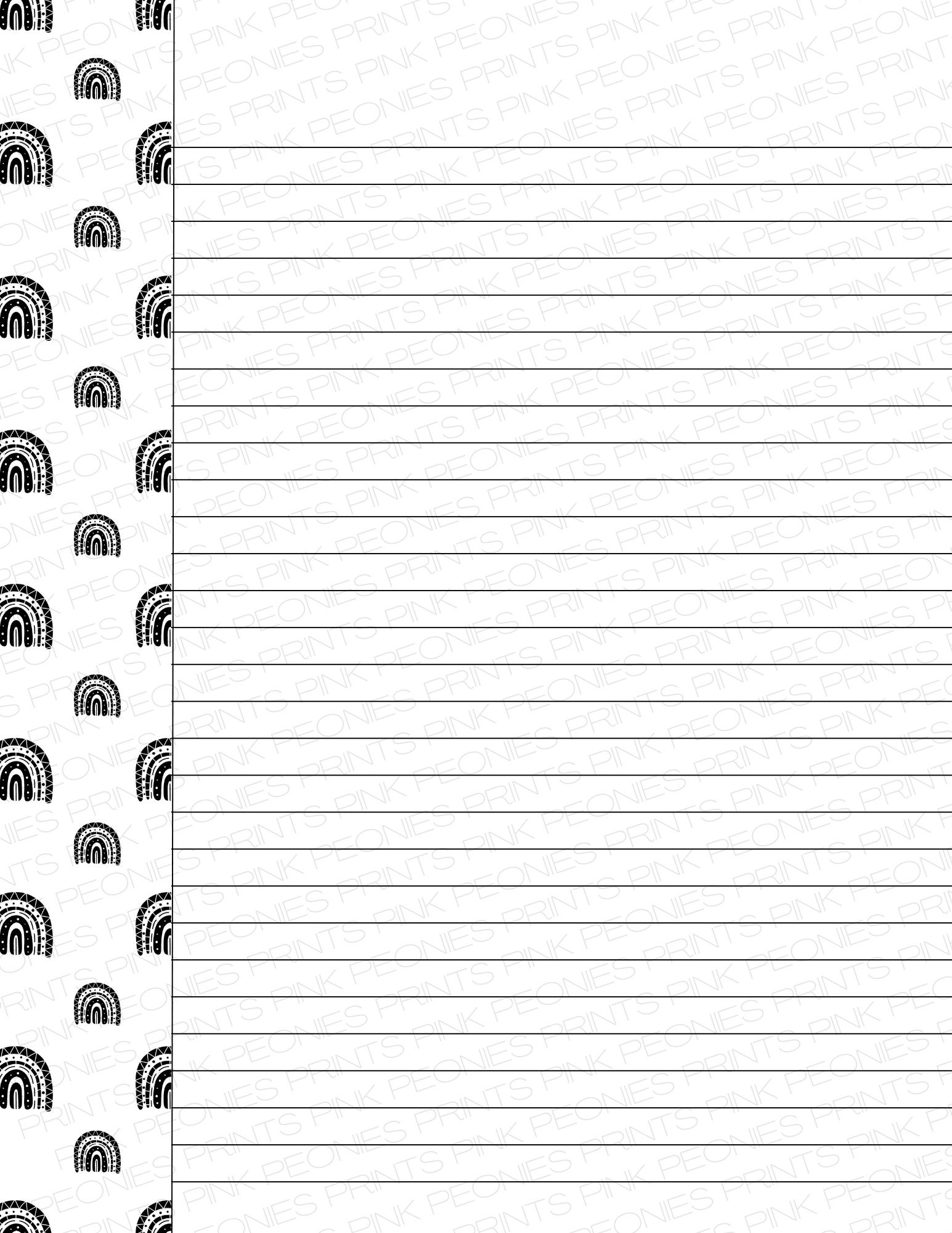 6 Unique Downloadable Rainbow Note Taking Pages Featuring Coloring Page ...