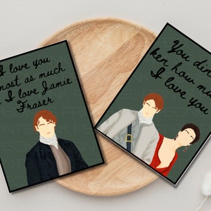 6 Outlander Instant Download Printable Valentines Day Cards, Kids ...