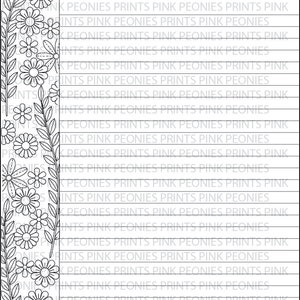 6 Unique Downloadable Note Taking Pages Featuring Coloring Page Margins ...