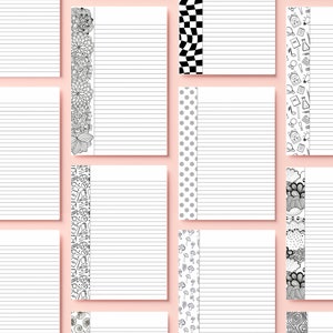 6 Unique Downloadable City Skyline Note Taking Pages Featuring Coloring ...