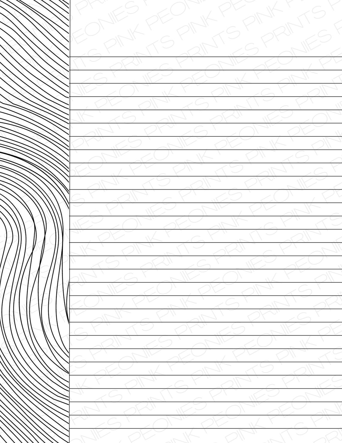 6 Unique Downloadable Note Taking Pages Featuring Coloring Page Margins ...