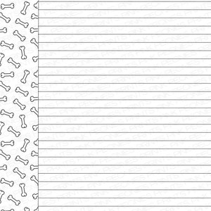 6 Unique Downloadable Dog Note Taking Pages Featuring Coloring Page ...
