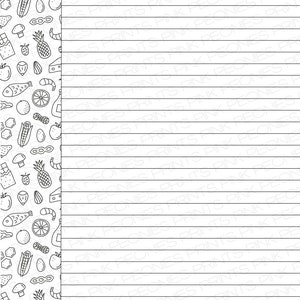 6 Unique Downloadable Food Note Taking Pages Featuring Coloring Page ...