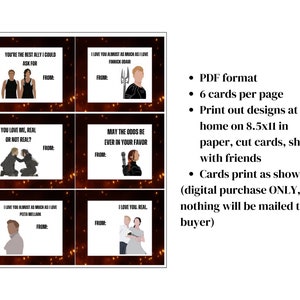 Hunger Games Instant Download Printable Valentines Day Cards, Kids ...