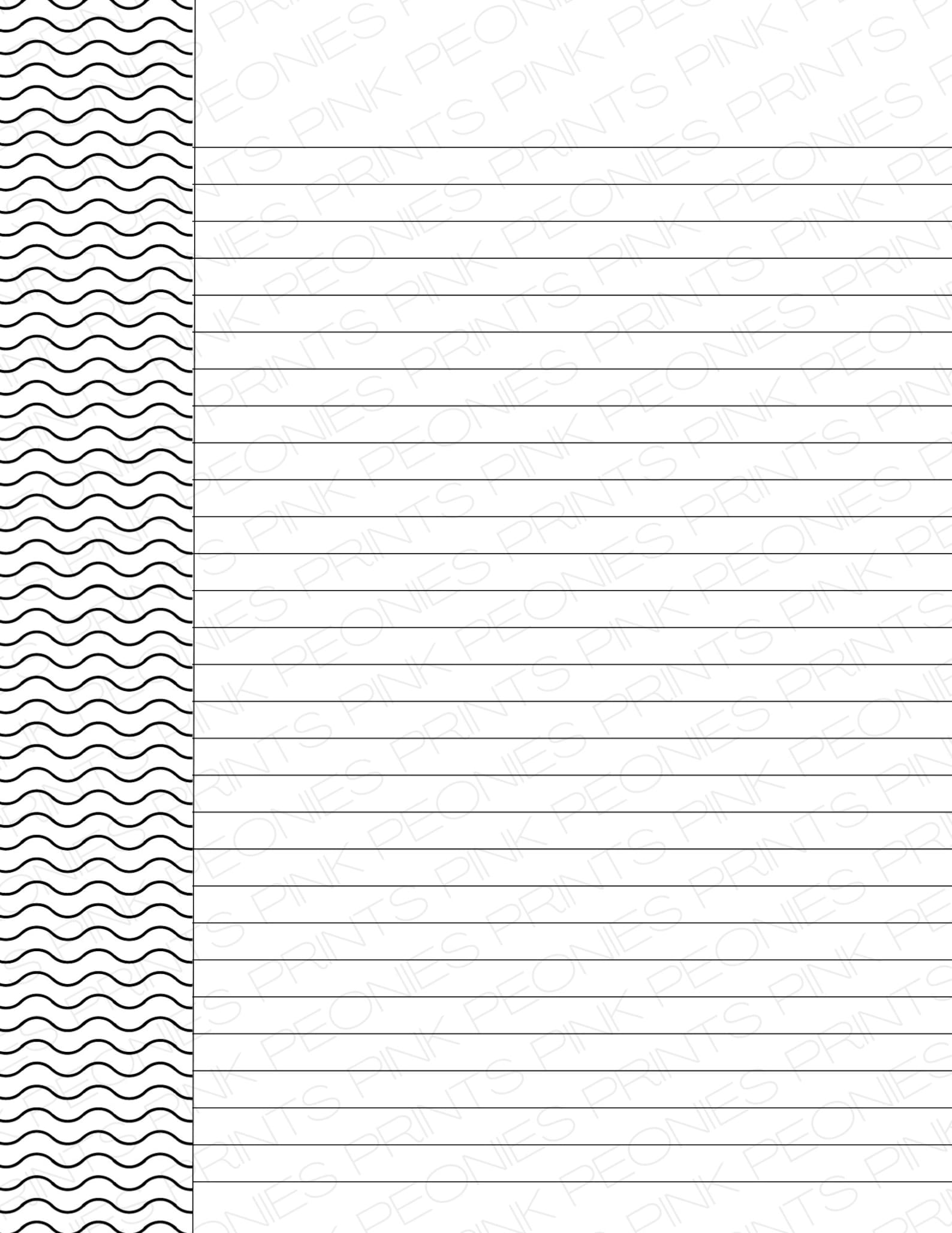 6 Unique Downloadable Note Taking Pages Featuring Coloring Page Margins ...