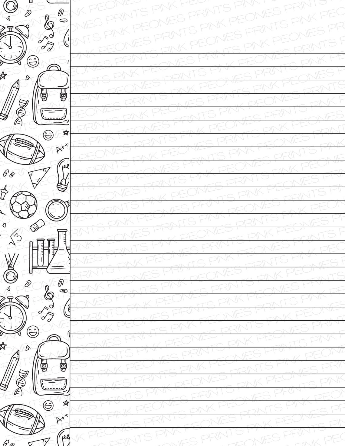 6 Unique Downloadable School Supplies Notetaking Pages Featuring ...
