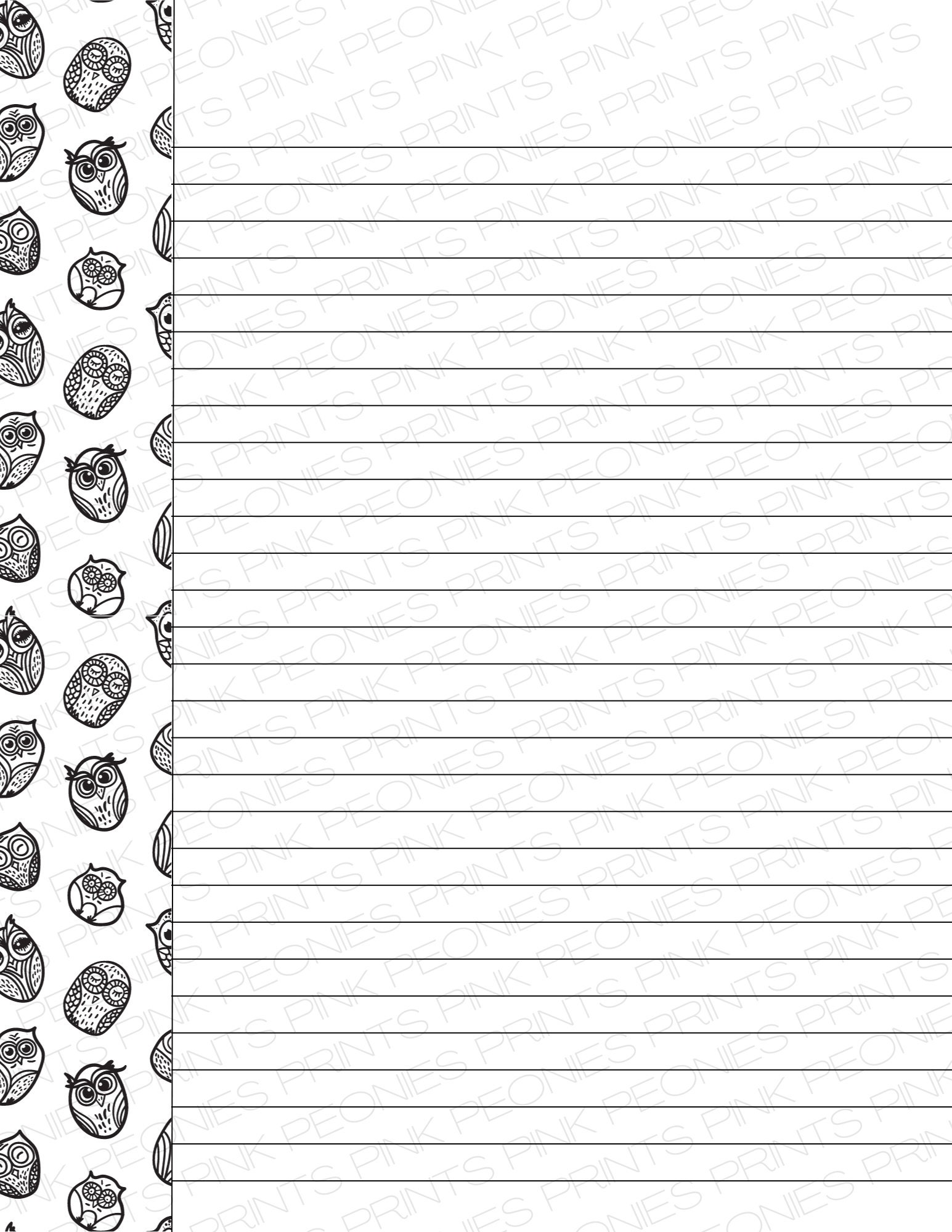 6 Unique Downloadable Woodland Note Taking Pages Featuring - Etsy