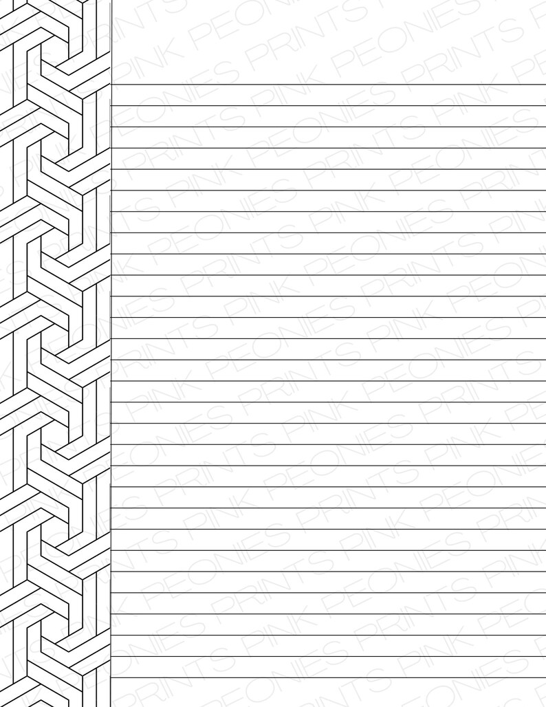 6 Unique Downloadable Note Taking Pages Featuring Coloring Page Margins ...