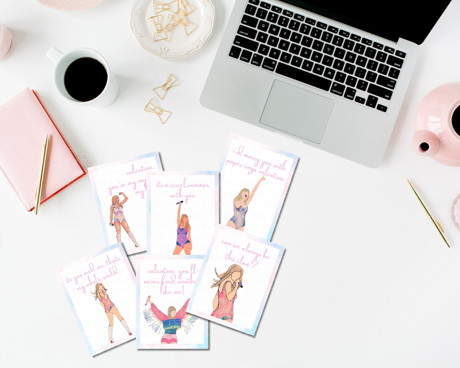 6 Taylor Swift Lover Era/album Instant Download Printable Valentines ...