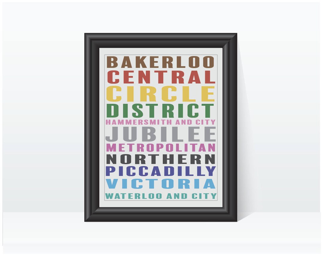 Tube Lines Print - Etsy