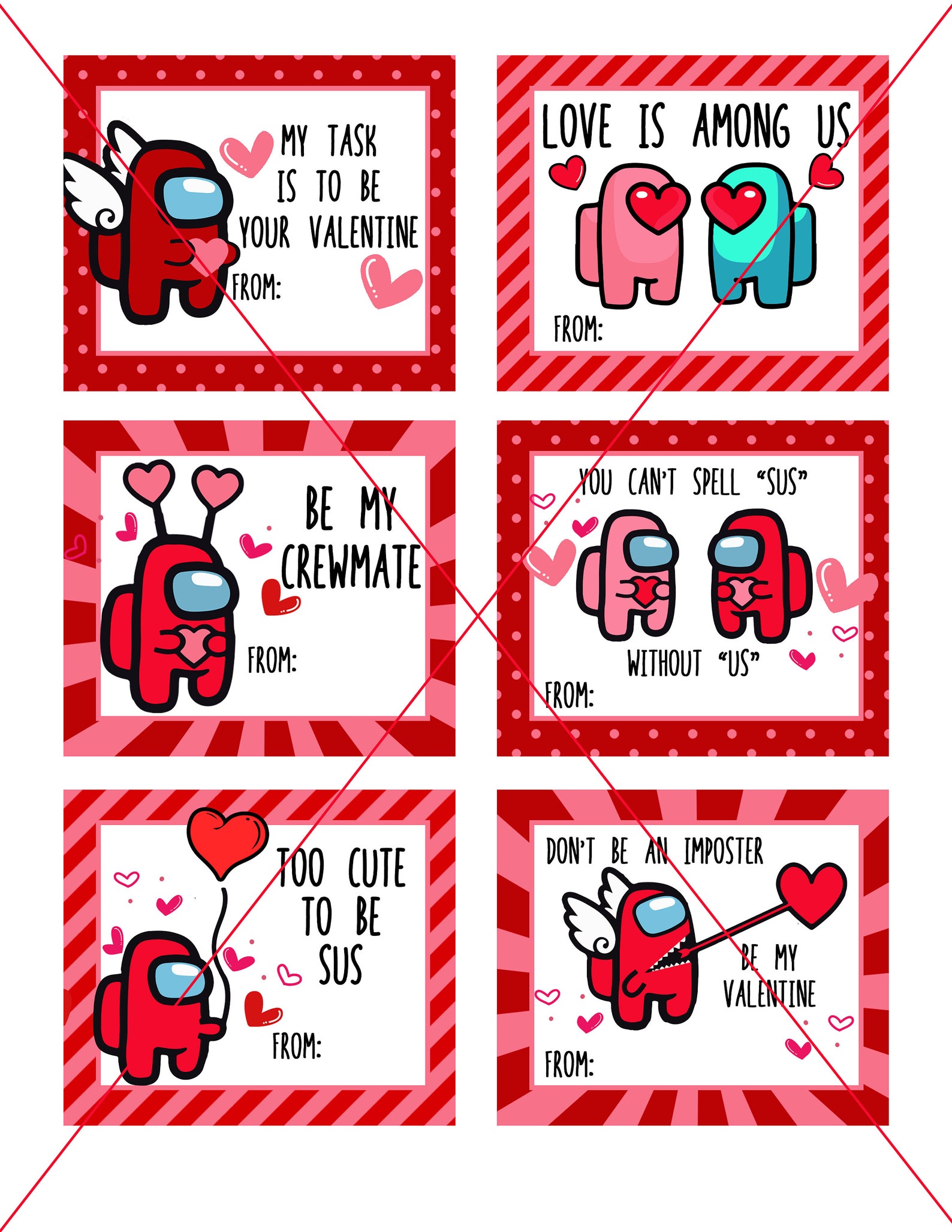 Among us valentine coloring page - booyvox