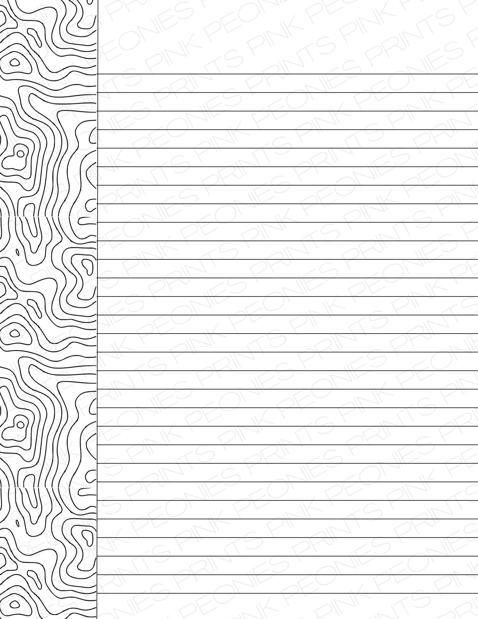 6 Unique Downloadable Note Taking Pages Featuring Coloring Page Margins ...
