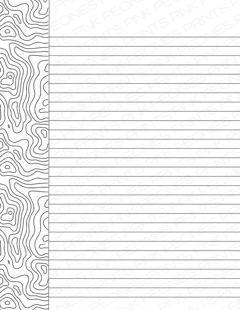 6 Unique Downloadable Note Taking Pages Featuring Coloring Page Margins ...
