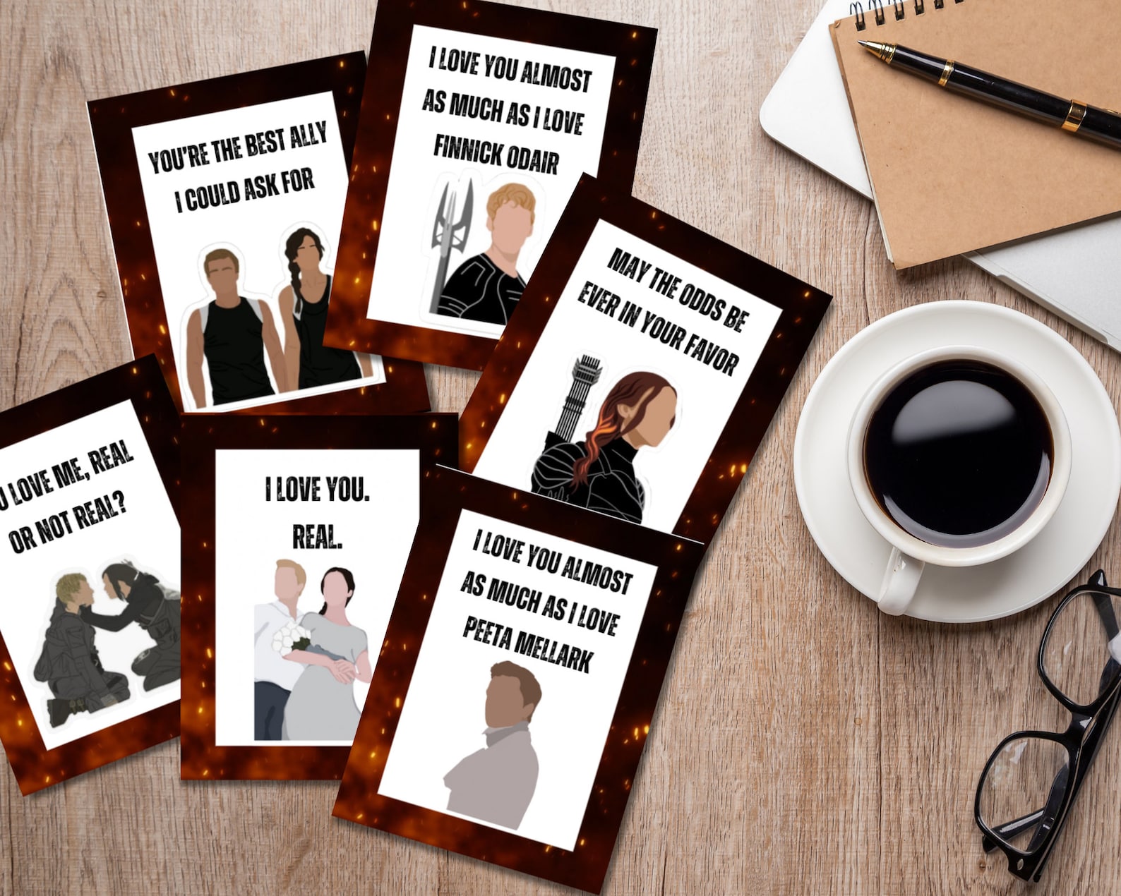 6 Hunger Games Movie Instant Download Printable Valentines Day Cards ...