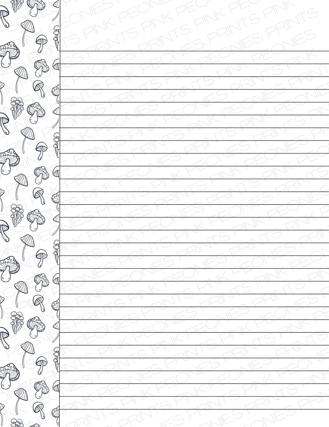 6 Unique Downloadable Woodland Note Taking Pages Featuring Coloring ...