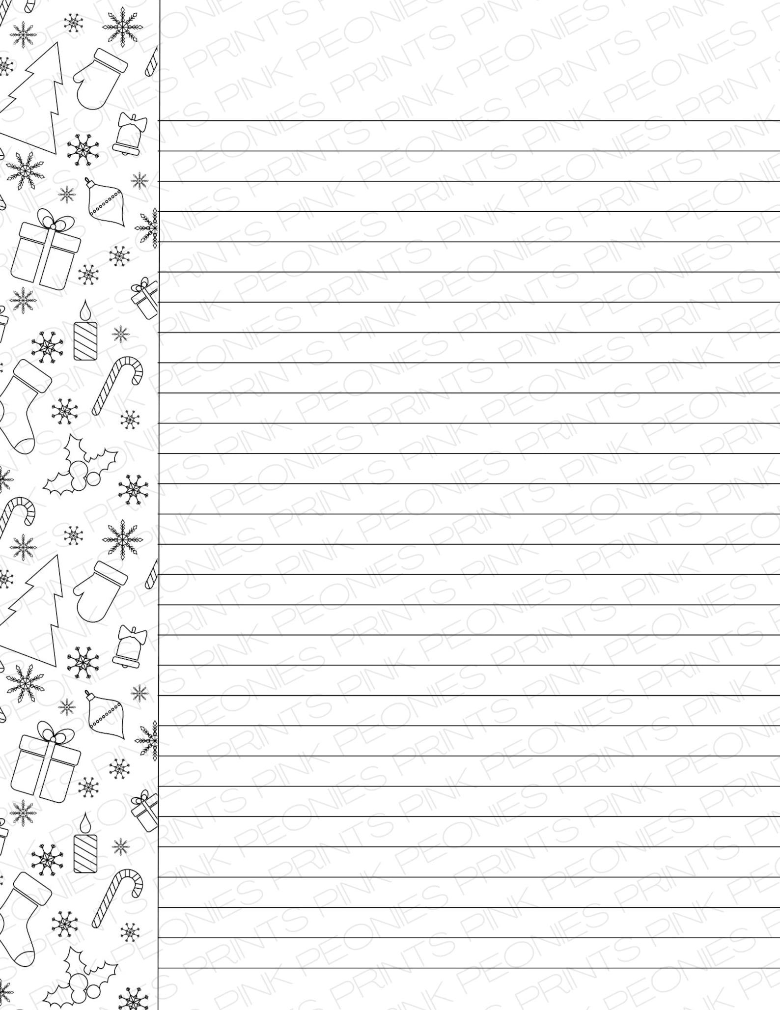 6 Unique Downloadable Winter/christmas Note Taking Pages - Etsy