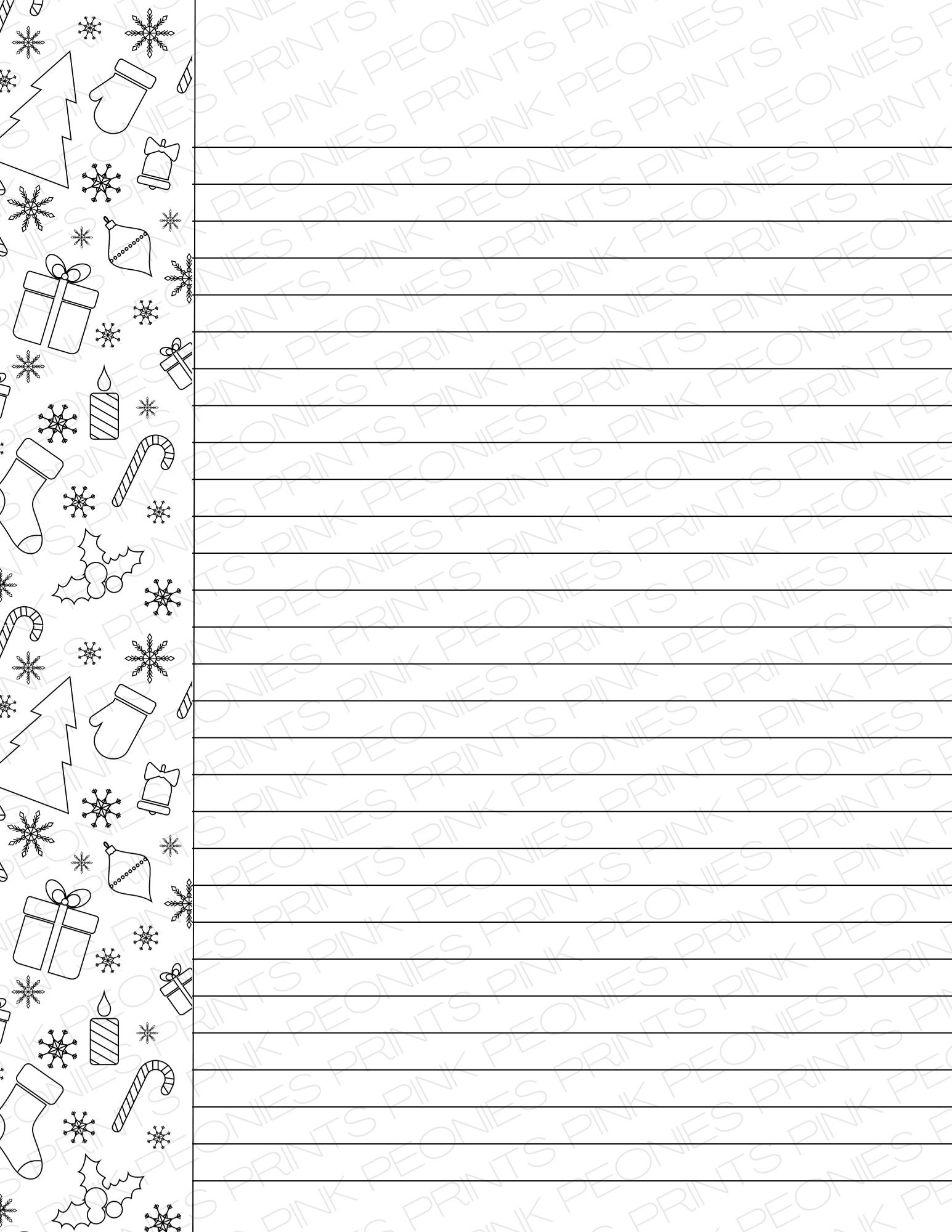 6 Unique Downloadable Winter/christmas Note Taking Pages - Etsy