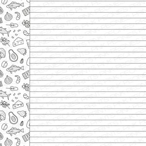 6 Unique Downloadable Food Note Taking Pages Featuring Coloring Page ...