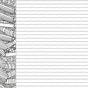 6 Unique Downloadable Books Note Taking Pages Featuring Coloring Page ...