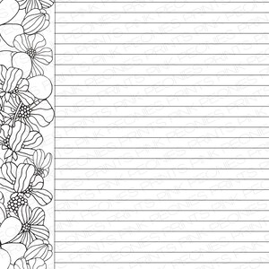 6 Unique Downloadable Note Taking Pages Featuring Coloring Page Margins ...