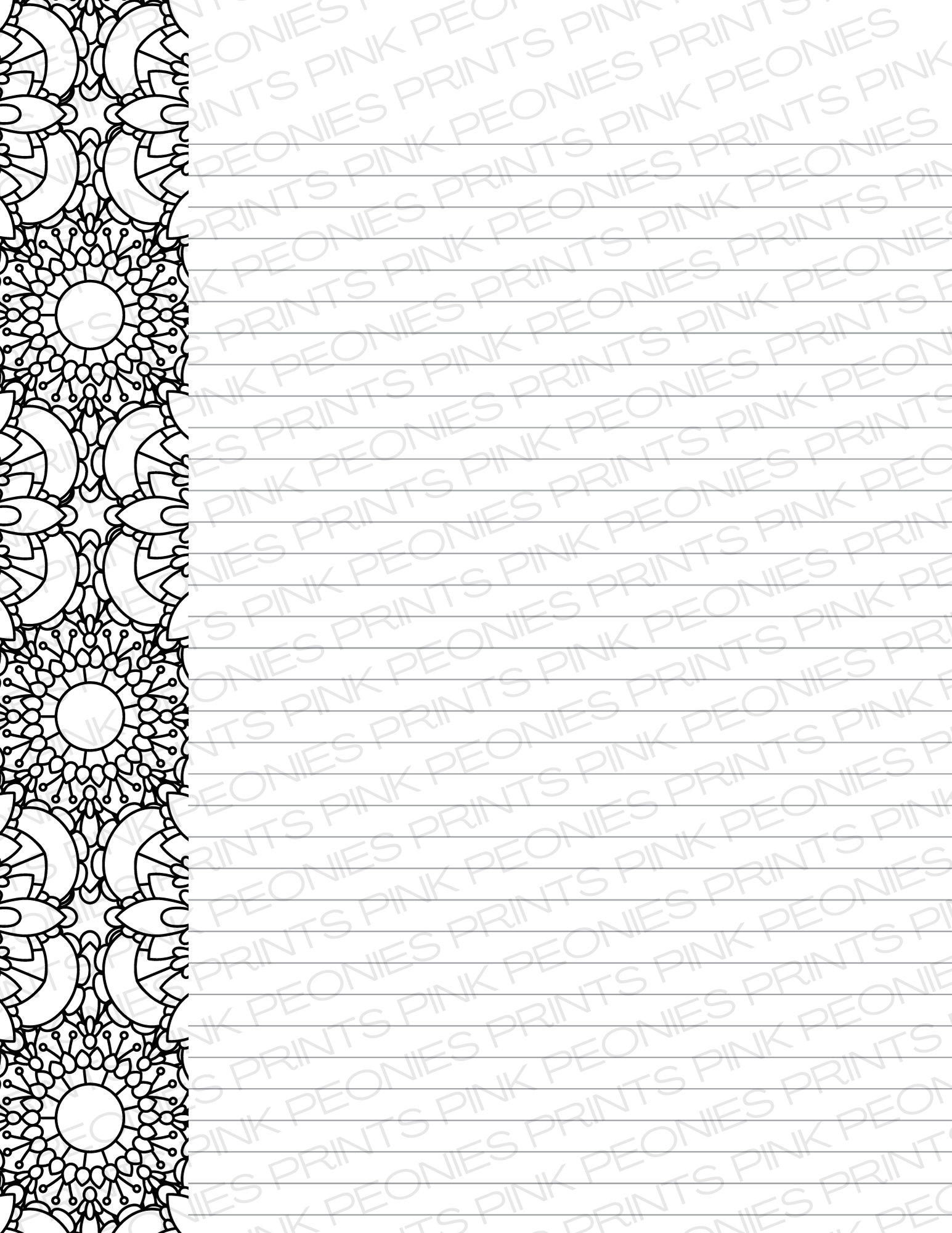 6 Unique Downloadable Note Taking Pages Featuring Floral - Etsy