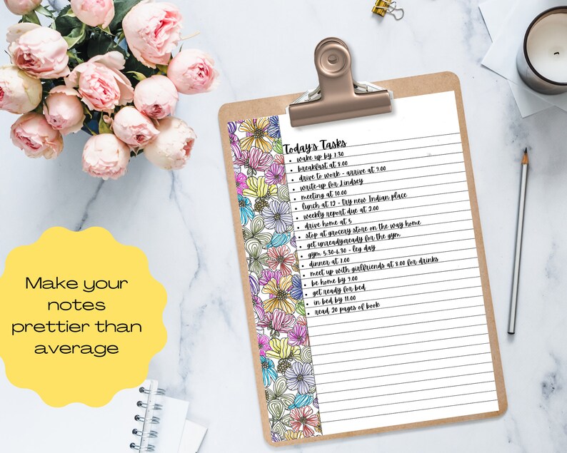 6 Unique Downloadable Books Note Taking Pages Featuring Coloring Page ...