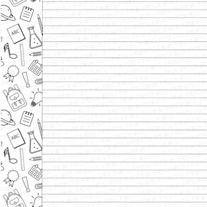 6 Unique Downloadable School Supplies Notetaking Pages Featuring ...