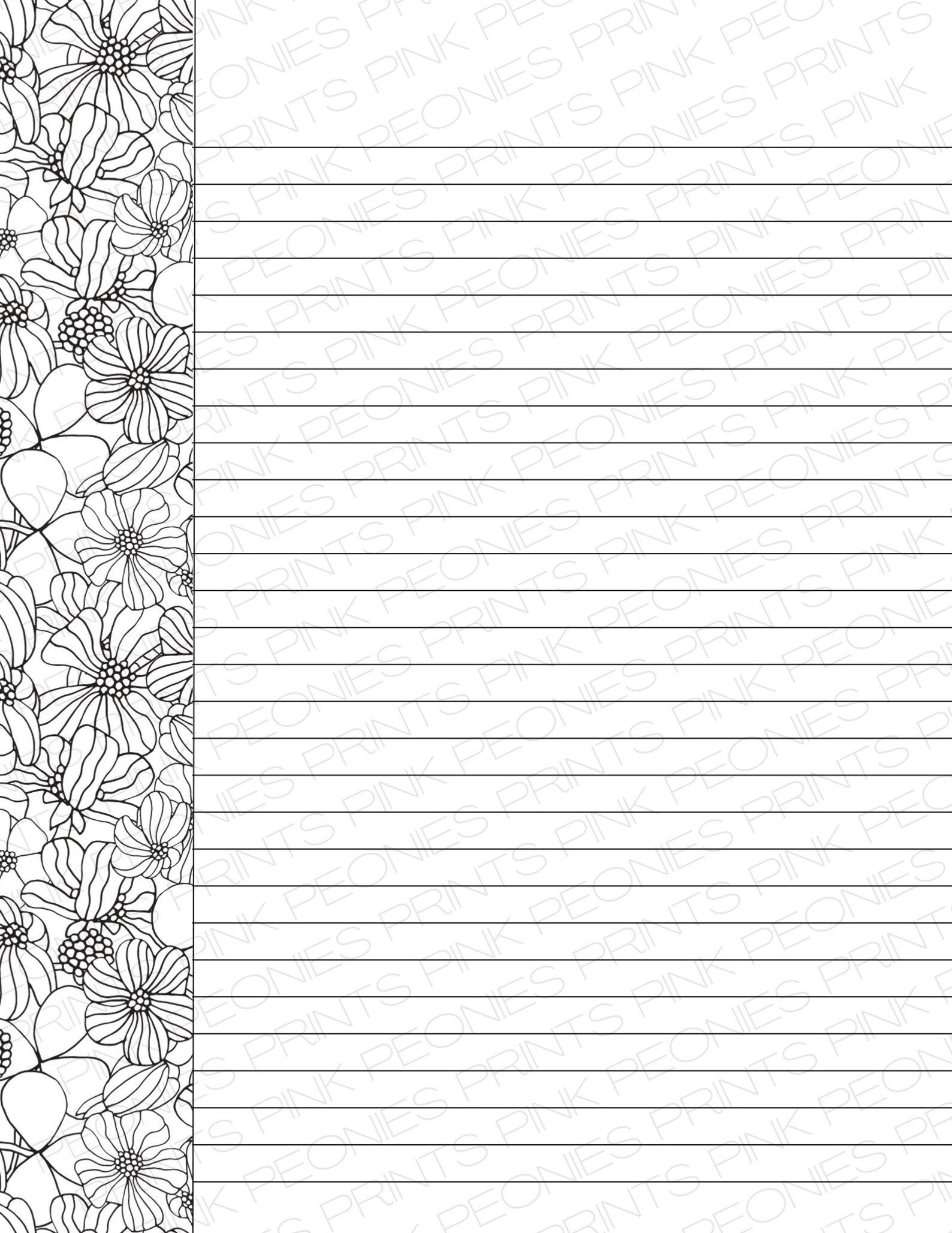 6 Unique Downloadable Note Taking Pages Featuring Coloring Page Margins ...