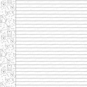 6 Unique Downloadable Dog Note Taking Pages Featuring Coloring Page ...