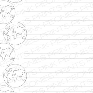 6 Unique Downloadable Note Taking Pages Featuring Travel Coloring Page ...