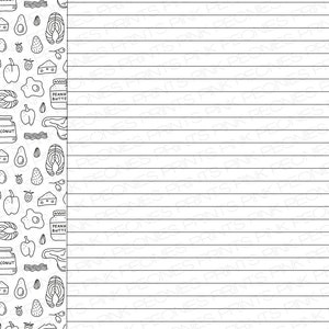 6 Unique Downloadable Food Note Taking Pages Featuring Coloring Page ...