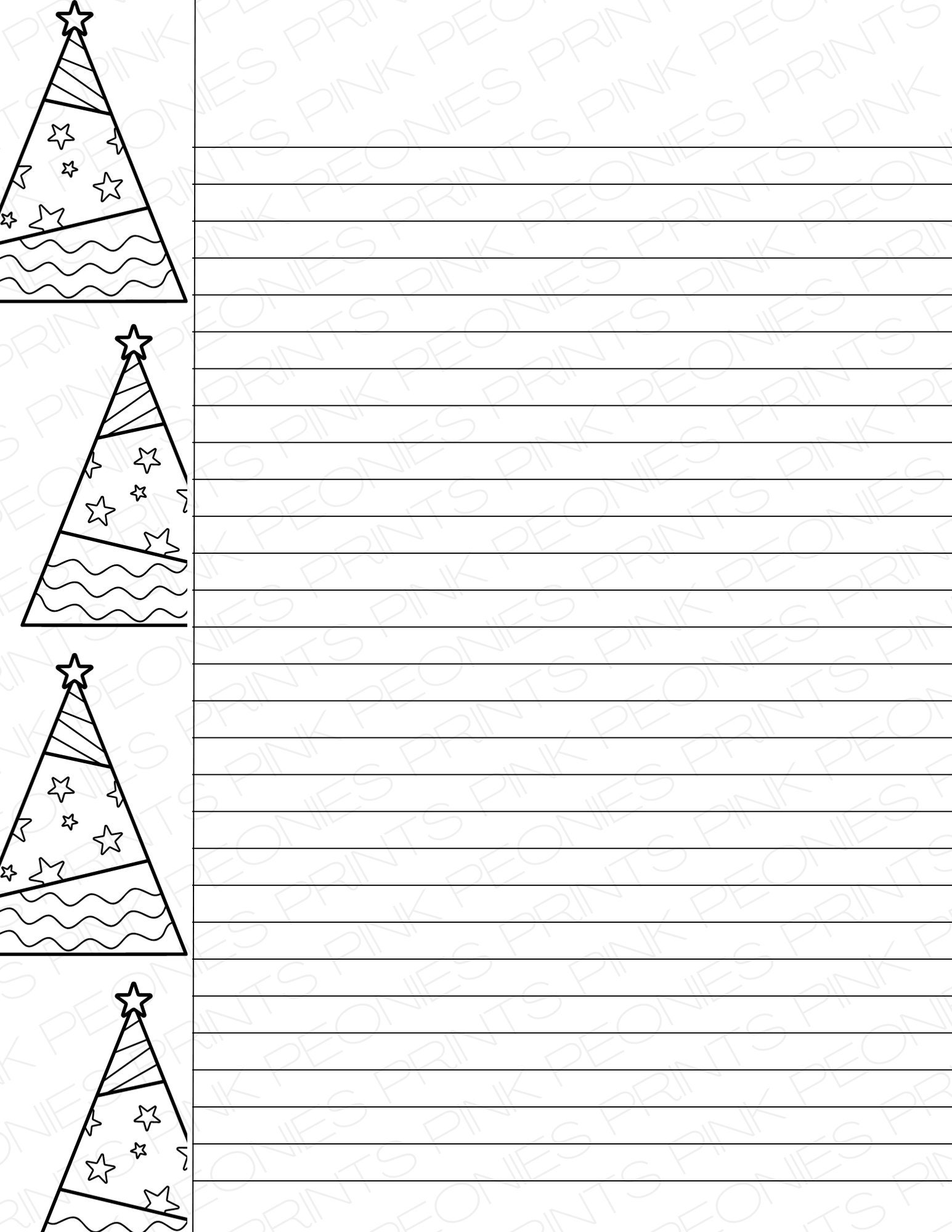 6 Unique Downloadable Winter/christmas Note Taking Pages Featuring ...