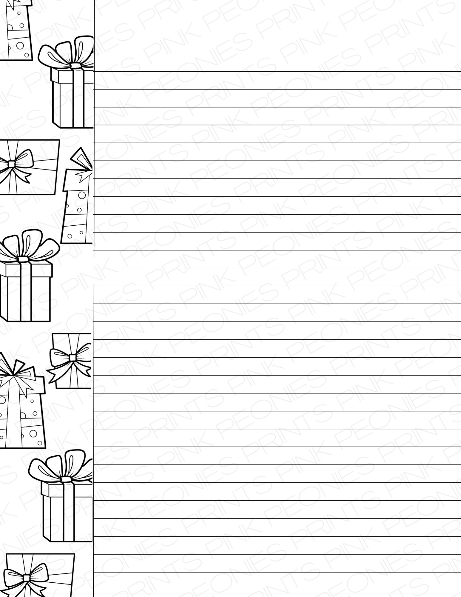 6 Unique Downloadable Winter/christmas Note Taking Pages Featuring ...