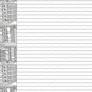 6 Unique Downloadable Books Note Taking Pages Featuring Coloring Page ...