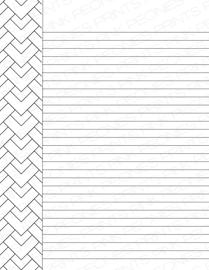 6 Unique Downloadable Note Taking Pages Featuring Coloring Page Margins ...