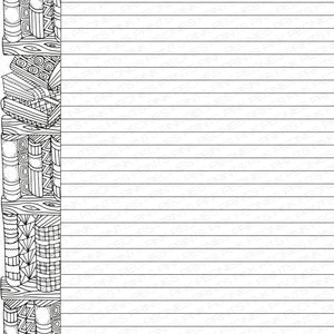 6 Unique Downloadable Books Note Taking Pages Featuring Coloring Page ...