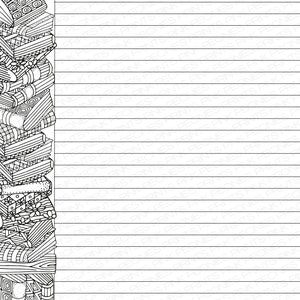 6 Unique Downloadable Books Note Taking Pages Featuring Coloring Page ...