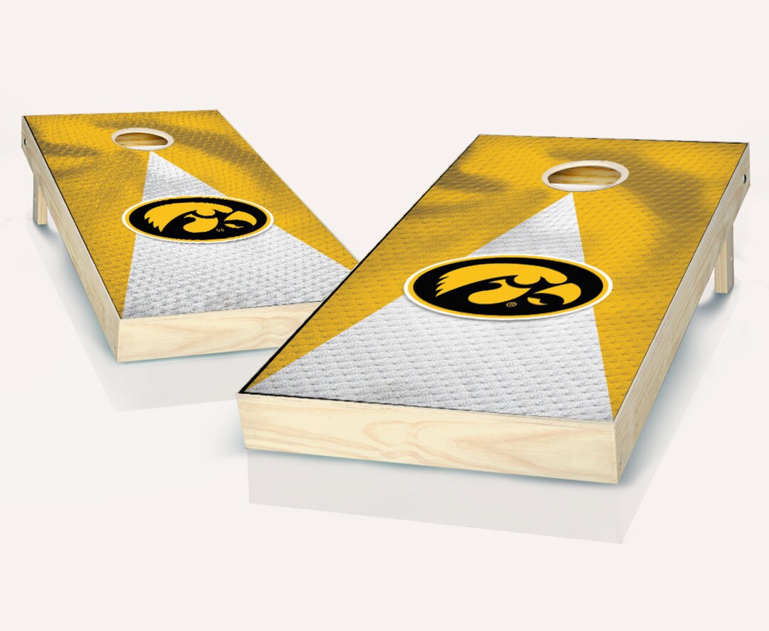 Iowa Hawkeyes Jersey Cornhole Boards - Officially Licensed NCAA Outdoor ...