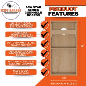 Out of Office Cornhole Boards - ACA Star Series - Official Regulation ...