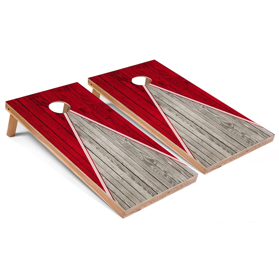 Red Pyramid Cornhole Boards - Outdoor Lawn Game - Perfect for ...